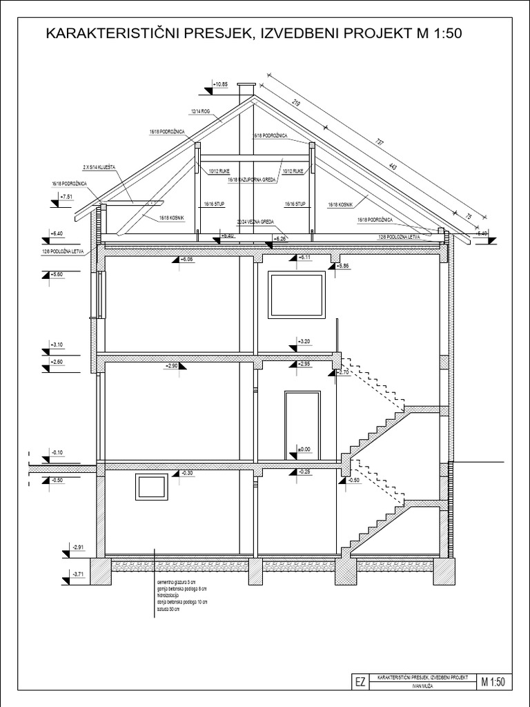 Karakteristični Presjek, Izvedbeni Projekt - 2, Ivan Muza | PDF