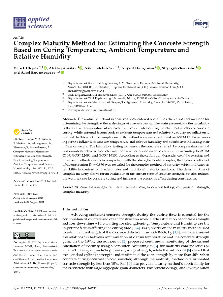 Maturity of Concrete | PDF | Concrete | Humidity