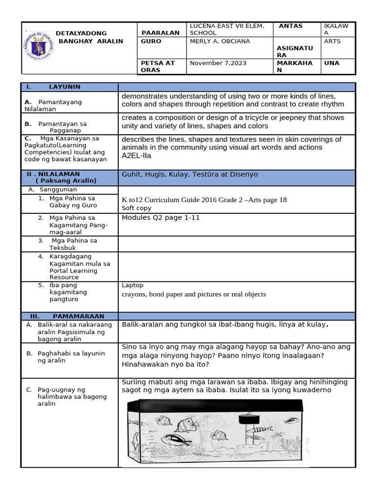 ARTS Quarter 2 Week 1 | PDF