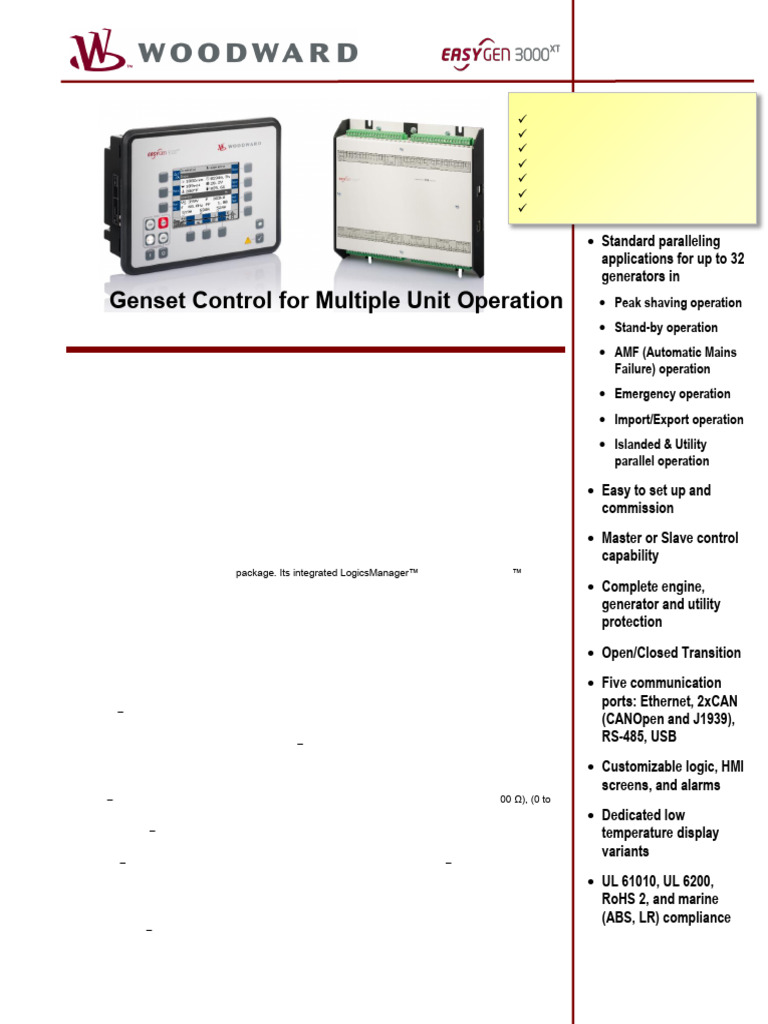 Easygen 3100XT3200XT | PDF | Alternating Current | Programmable Logic Controller