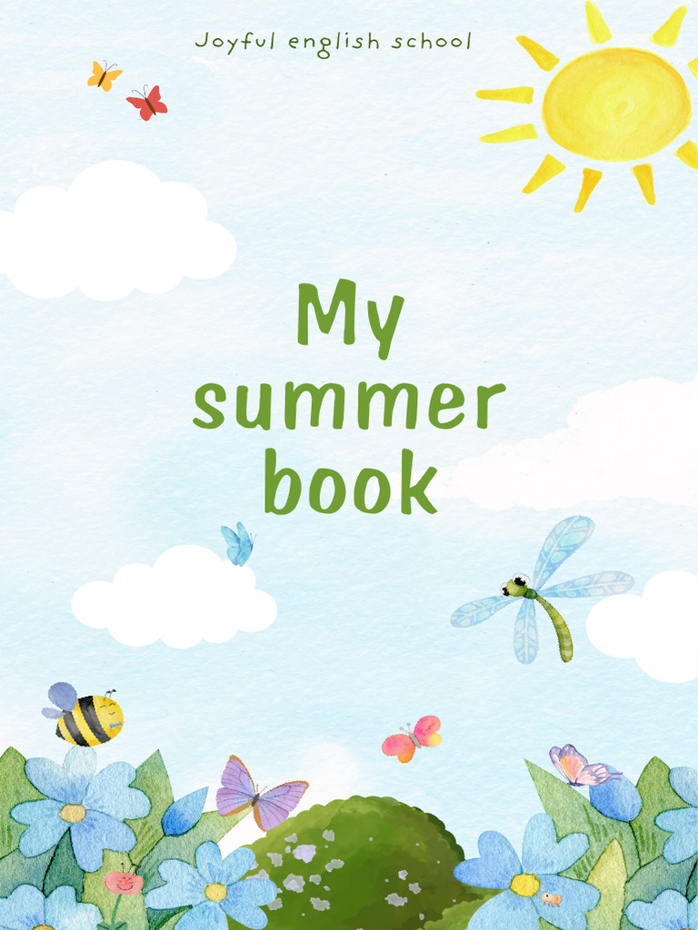 Blue and Green Illustrative Watercolor Kids Book Cover | PDF