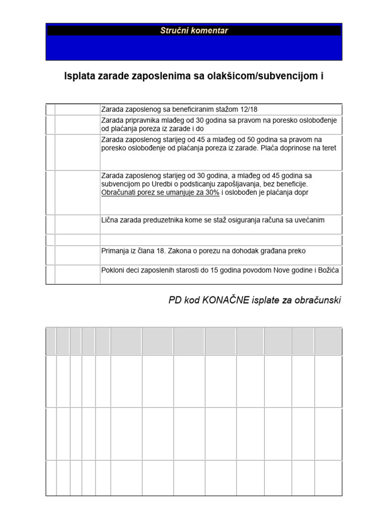 Primeri Popunjavanja PPP-PD | PDF