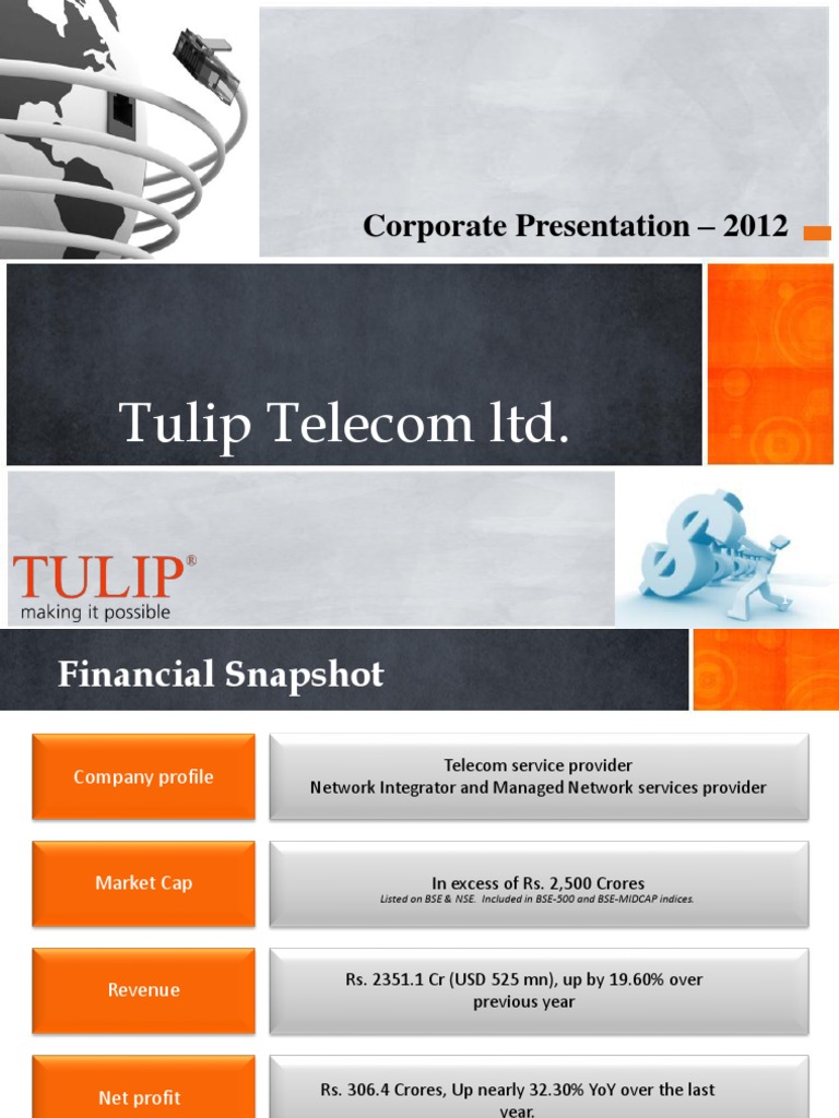 Tulip Telecom LTD.: Corporate Presentation - 2012 | PDF | Internet ...