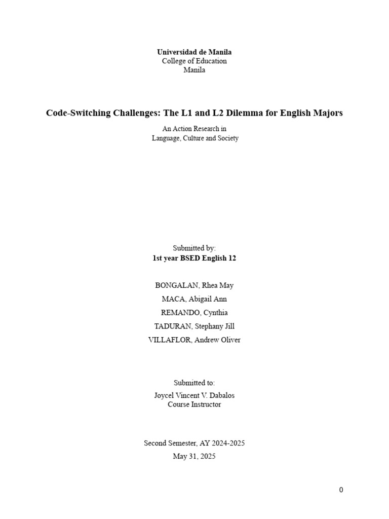 Code-Switching Challenges | PDF | Second Language | Fluency