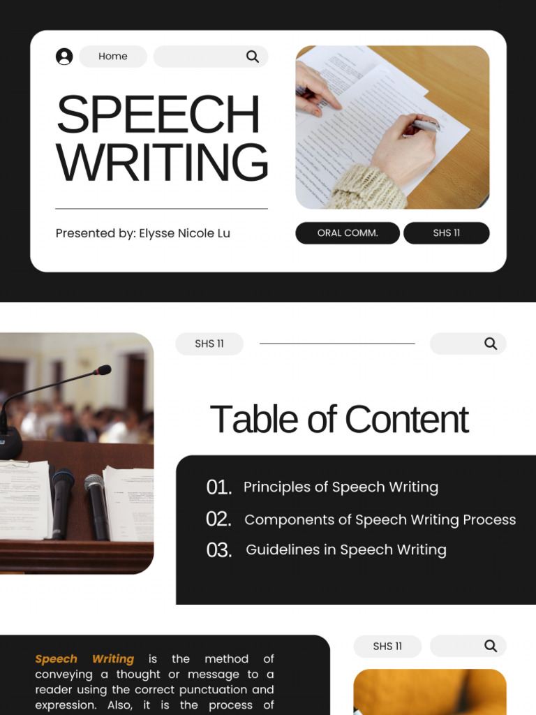 Speech Writing - Oral Comm | PDF