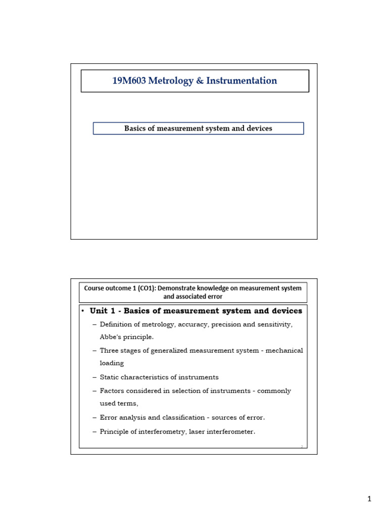 02 Basics of Measurement System Design | PDF | Metrology | Measurement