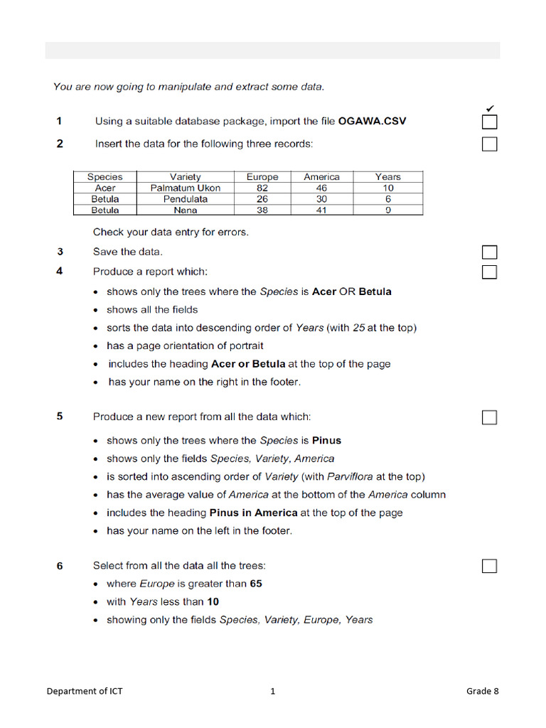 Access Practical Questions 1 4 | PDF