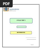 Revision Test Term 1 Grade 9 2025-1 | PDF | Multiple Choice | Mathematics