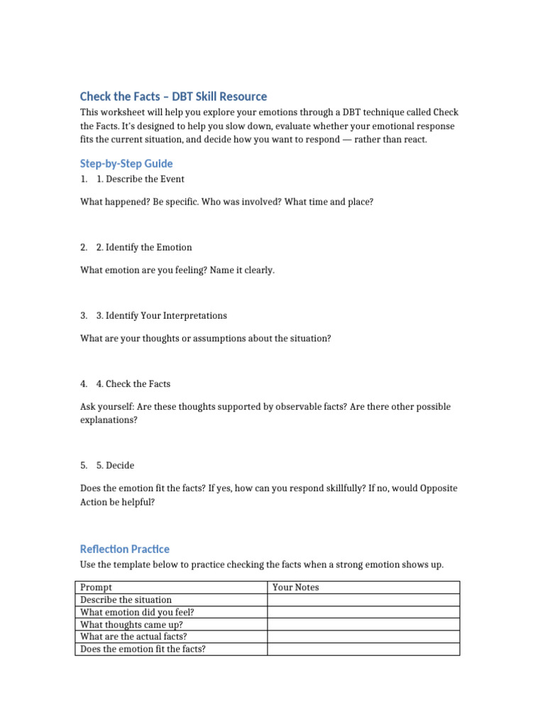 Check The Facts Worksheet For Arleigh | PDF
