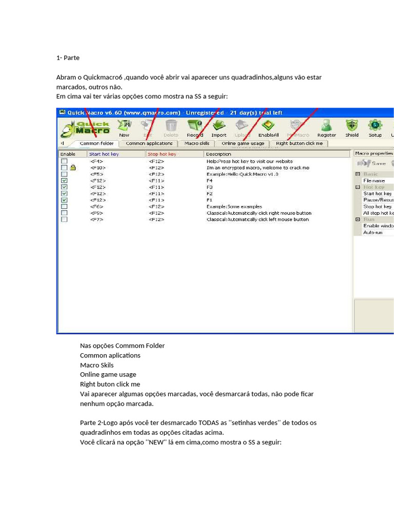 Tutorial Sobre o QuickMacro | PDF
