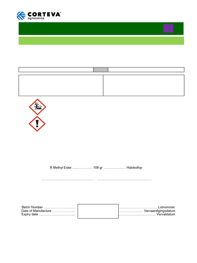 Gallant Super GHS Label | PDF | Weed