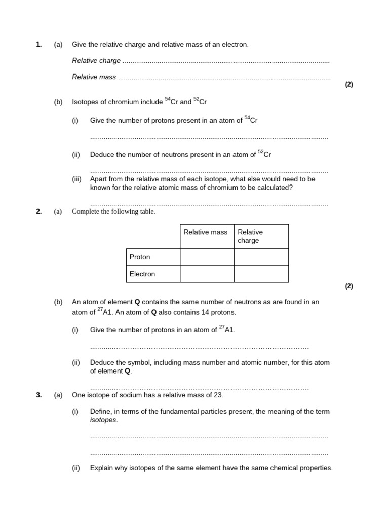 Atomic Structure and Orbitals | PDF | Atoms | Isotope