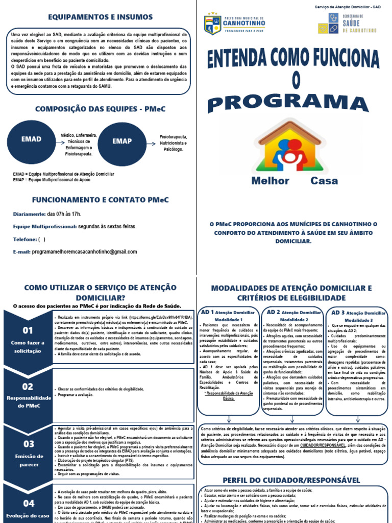 Cartilha Pmec (Frente e Verso) | PDF | Enfermagem | Sistema de saúde