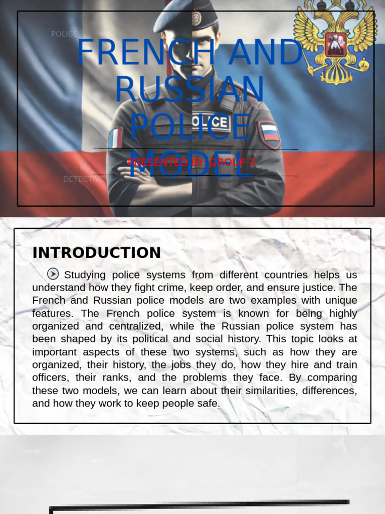 Group 3 French and Russian Police Model | PDF | Police | Ministry Of ...