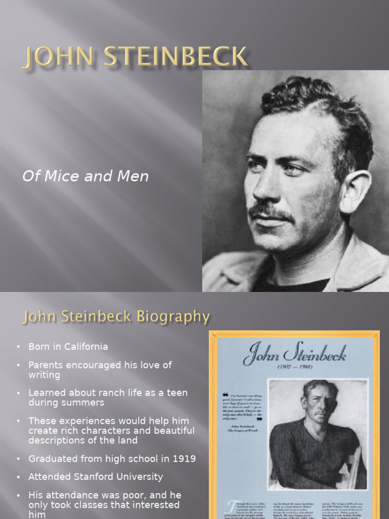 Of Mice and Men Background | PDF