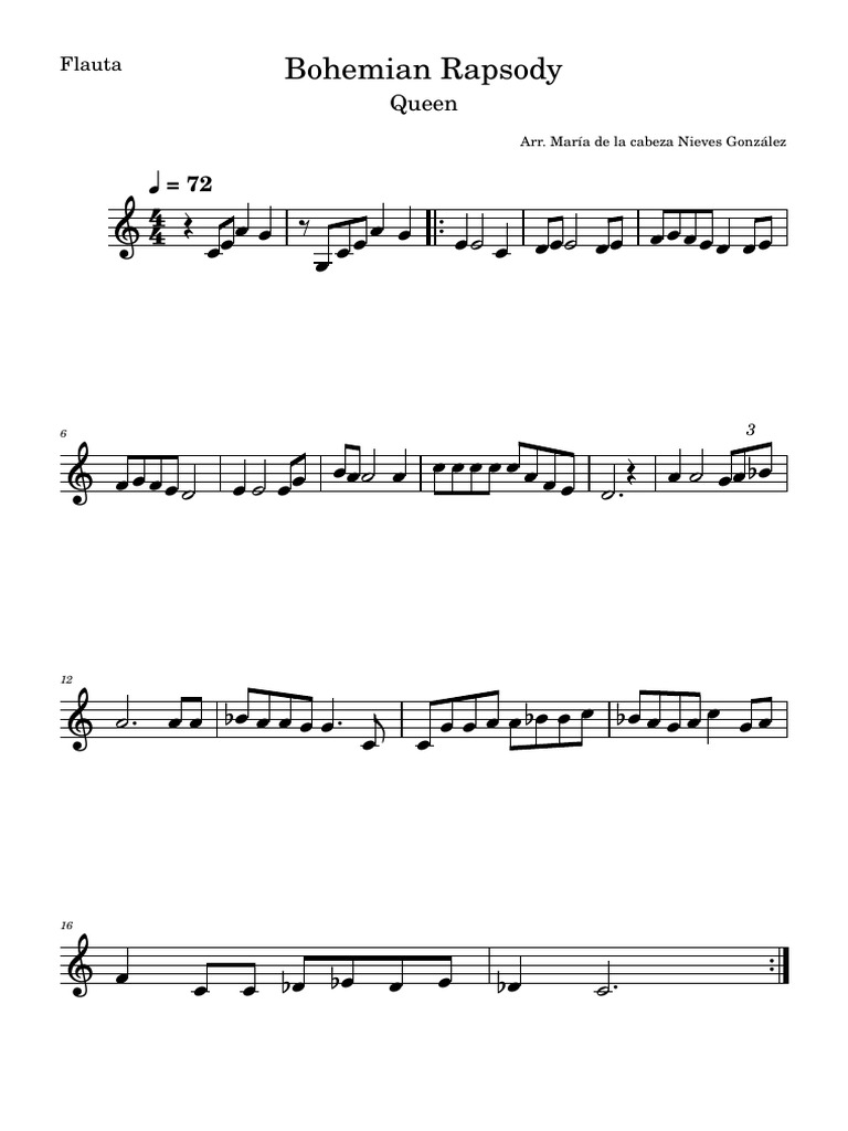 Bohemian - Rapsody - PIANO 1 | PDF