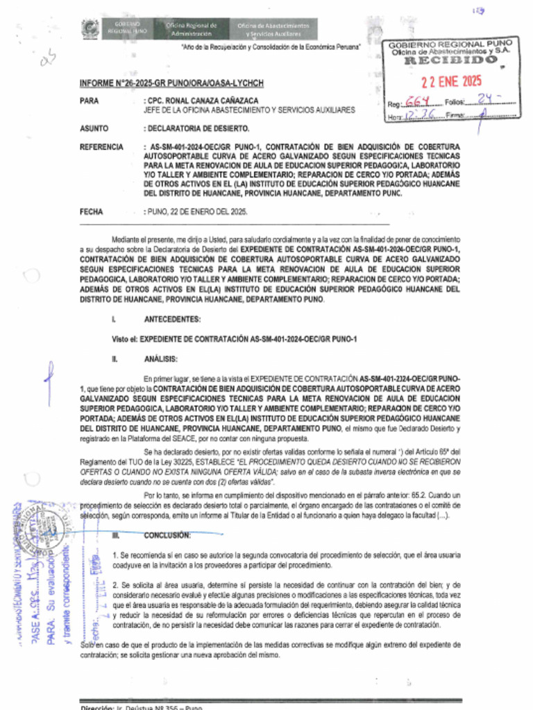 Informe+de+Declaratoria+de+Desierto+as+401 20250410 145756 458 | PDF