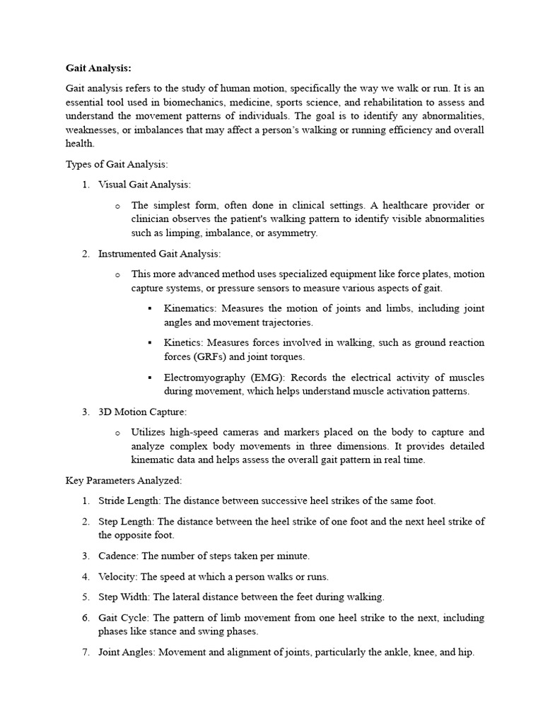 Gait Analysis | PDF | Electromyography | Accelerometer