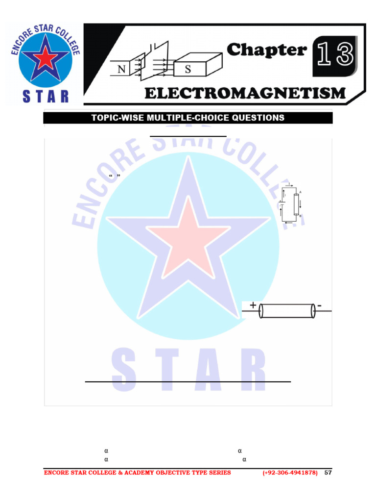 Chapter-13 FBISE 12TH PHYSICS Encore Star College & Academy 03064941878 PDF | PDF | Magnetic ...