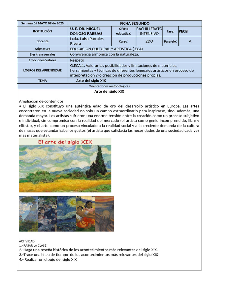 Ficha 2do Eca 3 | PDF