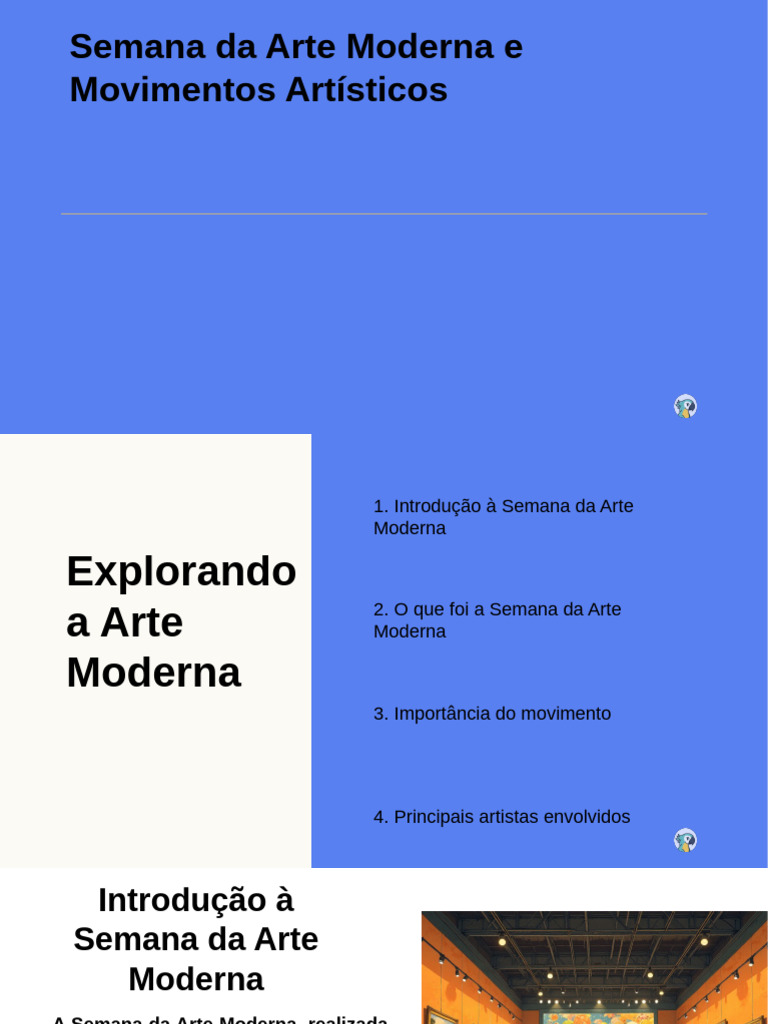 Semana Da Arte Moderna e Movimentos Artsticos | PDF | Modernismo ...