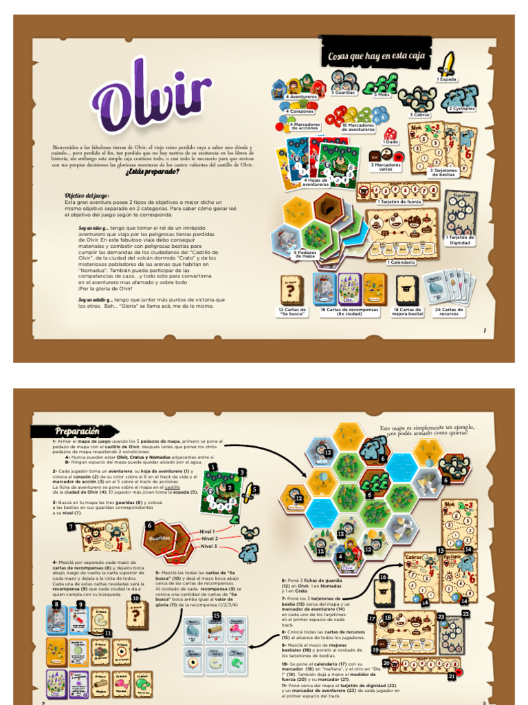 Aventura en Olvir: Guía de Juego y Reglas | PDF