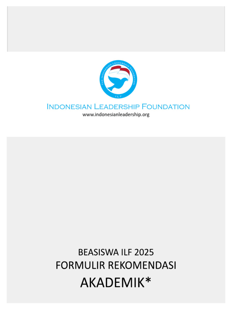 Formulir Beasiswa ILF 2025 | PDF