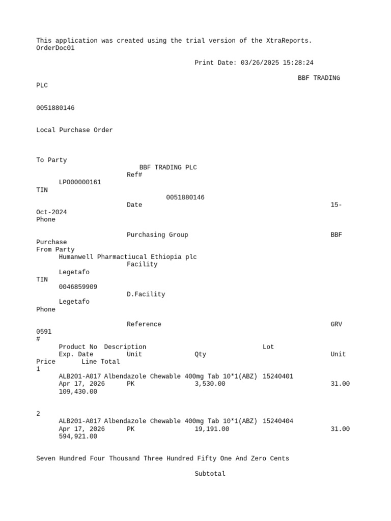 Order Doc 02 | PDF