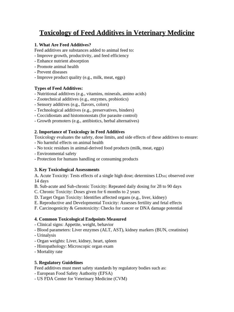 Toxicology of Feed Additives in Animals | PDF | Toxicology | Meat