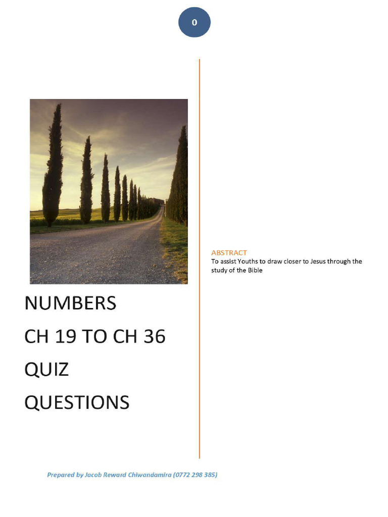Numbers Quiz Questions and Answers (Chapters 26) - Compressed | PDF