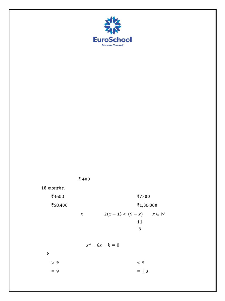 ICSE Grade X Mathematics Assessment 2025 | PDF | Mathematics ...