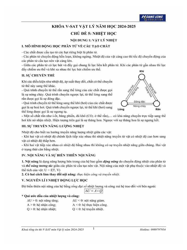 Buoi 6 - VSAT2025-Vat Ly-Giang Day-Nhiet Hoc - Mar23-Scan | PDF