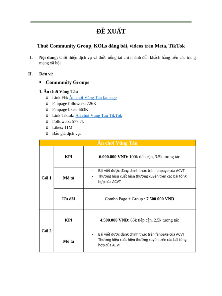 Đề Xuất Review Tiktok - Community Groups - Yu Sugar | PDF
