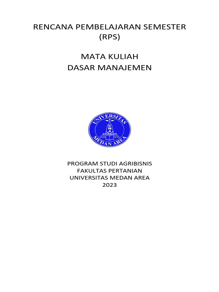 Rps MK Dasar Manajemen (2023) - 2 | PDF