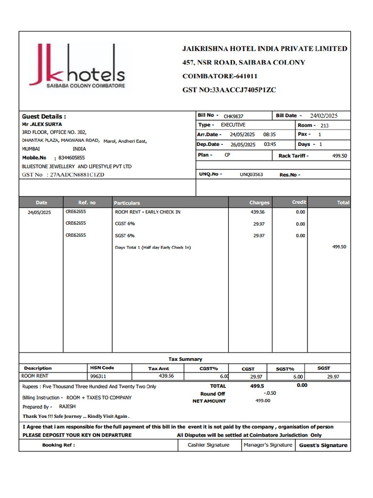 JK Invoice | PDF
