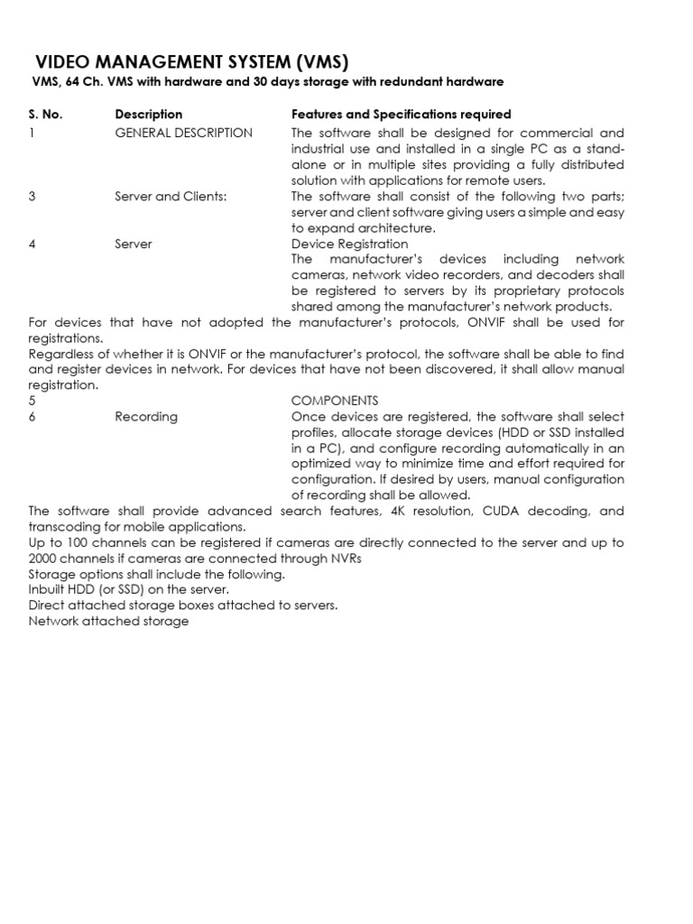 Vol II Part 19 Epc Schedule Dc 15 Vms System | PDF | Server (Computing ...