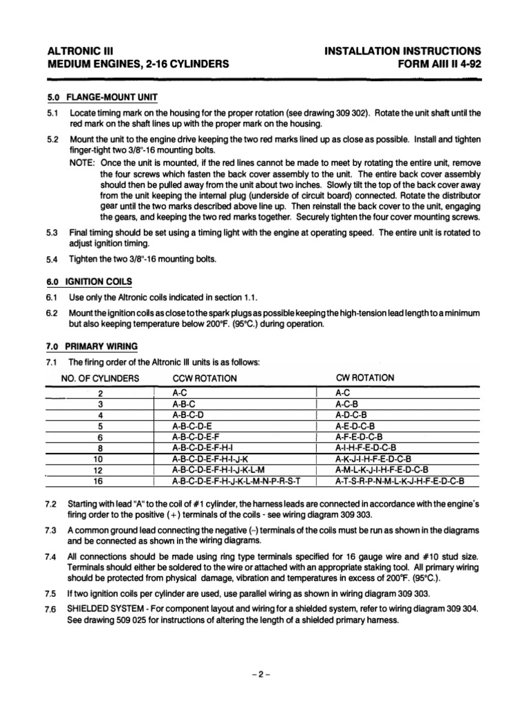 Altronic III Magneto Installation | PDF | Screw | Ignition System