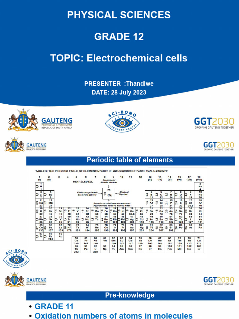 Electrochemical Cells PDF | PDF | Redox | Anode