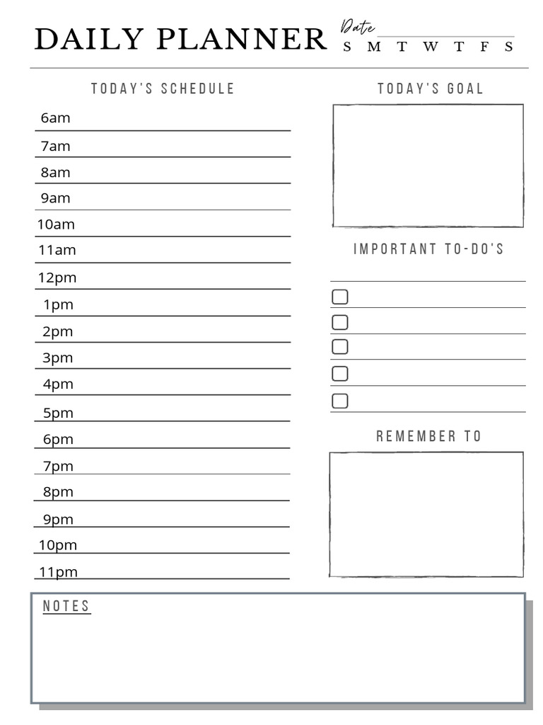 Update Free Daily Planner 2.1 Am - PM | PDF