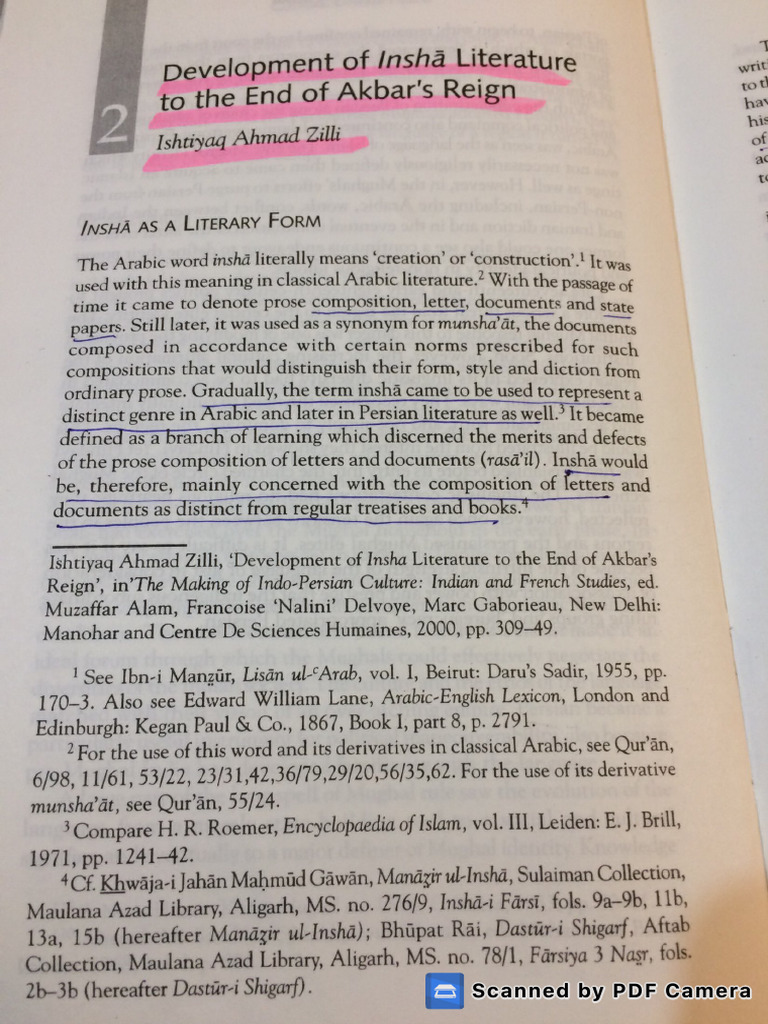 Unit 1 Development of Insha Literature at Akbar's Reign | PDF