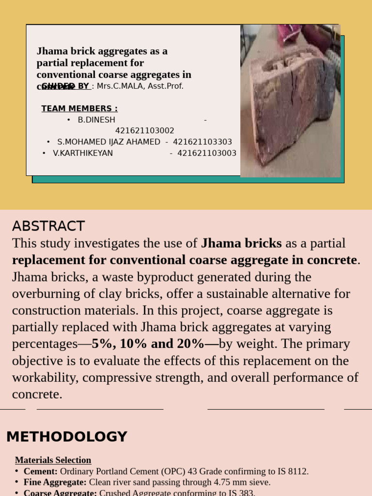 Jhama Brick Aggregates in Concrete | PDF | Concrete | Brick