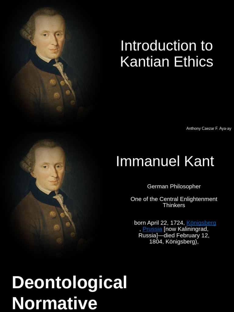 Introduction To Kantian Ethics | PDF | Immanuel Kant | Applied Philosophy