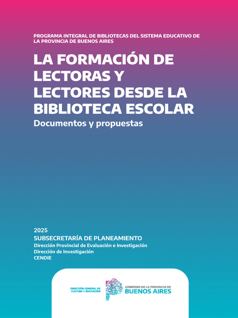 Formación de Lectores en Bibliotecas Escolares | PDF | Biblioteca ...