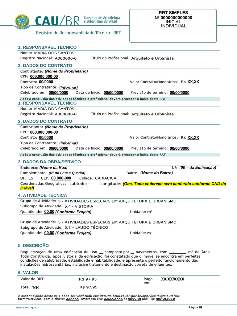 Modelo de RRT para Regularização Técnica | PDF