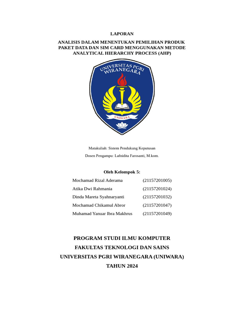 Laporan UAS SPK Kel.5 | PDF