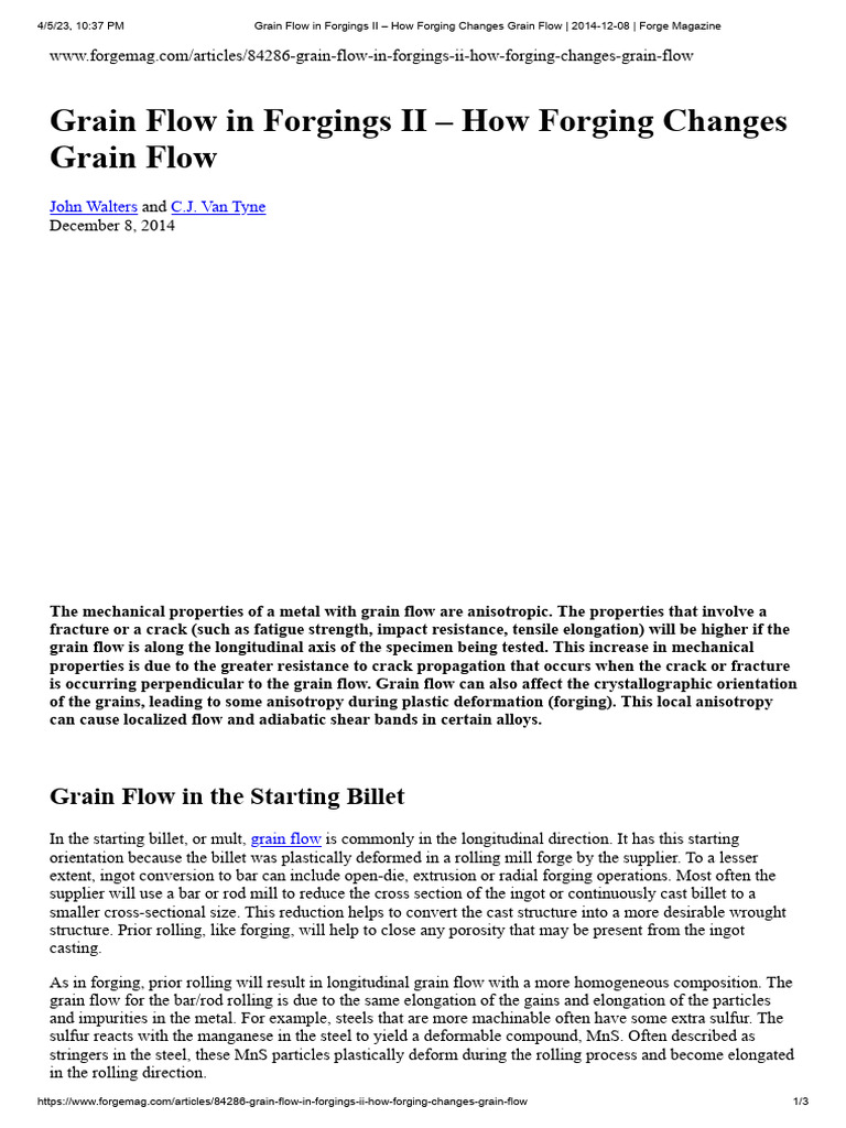 Grain Flow in Forgings II - How Forging Changes Grain Flow - 2014-12-08 ...
