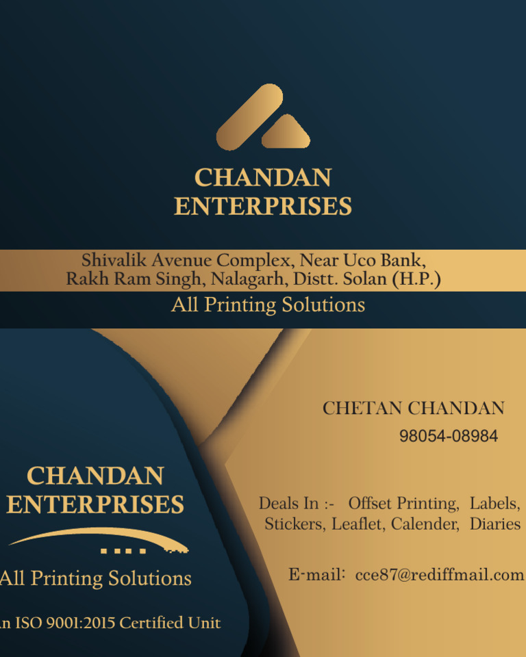 Chandan Visiting Card' | PDF