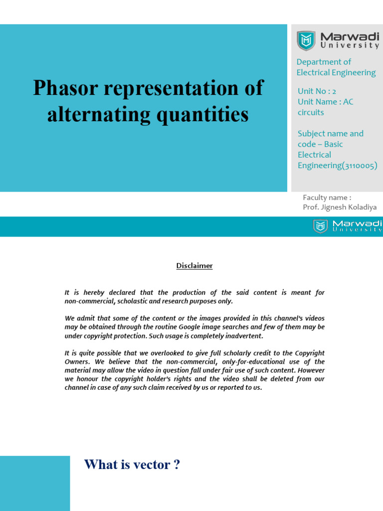 Ac Circuit Phasor Representation | PDF | Sine Wave | Oscillation