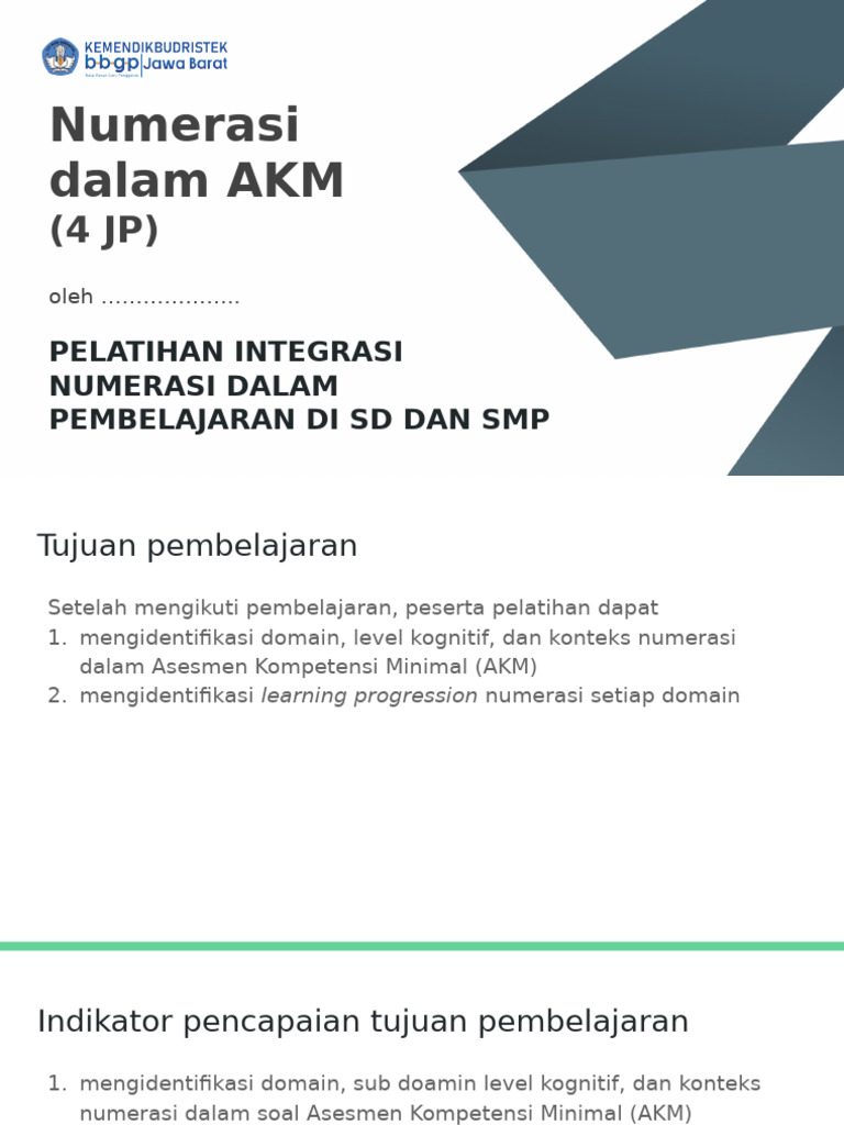 Numerasi Dalam AKM | PDF