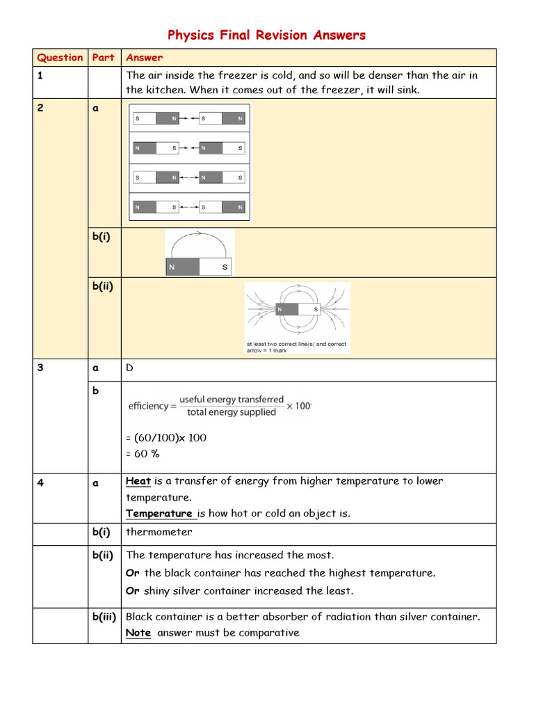 Physics Final Exam Revision Guide | PDF | Satellite | Temperature